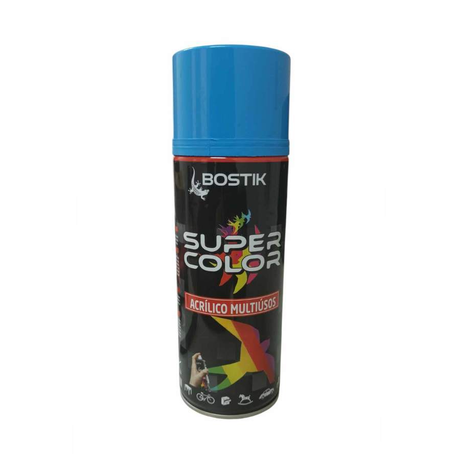 Spray Acrílico Azul Claro Bostik Super Color RAL 5012 – Útil Loja